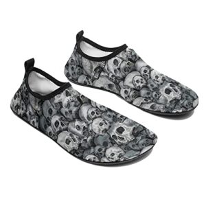 skull skeleton water shoes for men women quick-dry aqua socks swim beach barefoot yoga sportwear pool camping