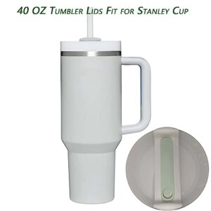 40 OZ replacement lid Compatible for Stanley H2.0, Spill and Splash Proof Tumbler Lids for Stanley Cup and More Coffee Cups - Perfect for Travel, Home and On-The-Go Use (Grey)