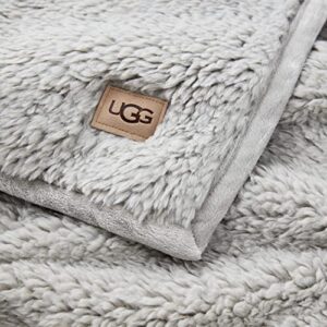 UGG 25111 Blakely Baby Blanket Comfy Cozy Machine Washable Luxury Throw Blankets for Newborn Babies Plush Sherpa Blankie Soft Gentle on Skin, 41 x 31-Inch, Glacier