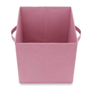 Casafield Set of 12 Collapsible Fabric Cube Storage Bins, Light Pink - 11" Foldable Cloth Baskets for Shelves, Cubby Organizers & More