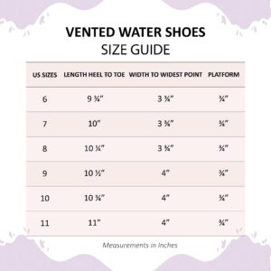 Shorepoint Outfitters Women's Vented Water Shoes, Non-Slip Shower Shoes, Pull-On Shoes for Pool, Beach, Garden, and Outdoors Black Size 9