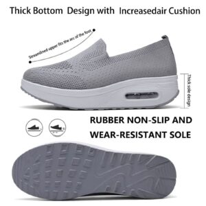 Women's Orthopedic Sneakers, 2023 New Air Cushion Non-Slip Walking Shoes, Breathable Mesh Platform Sneakers, Arch Support Orthopedic Stretch Shoes for Women (A-Black, adult, women, numeric_7, numeric, us_footwear_size_system, medium)