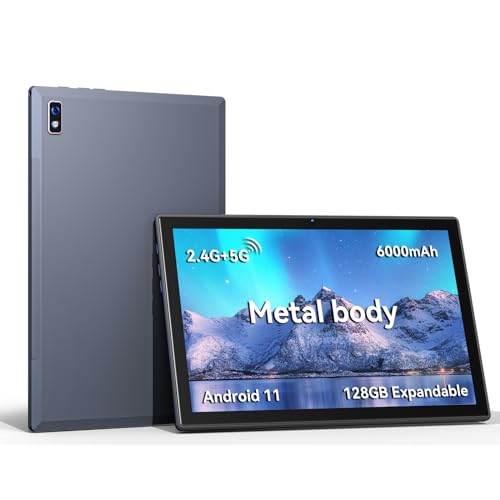 Android Tablet: 6000mAh Learning Tablet, All Metal Body, Quad Core Tableta, 5G Dual WiFi, 128GB Expand, 5MP+2MP Camera, Google GMS Certification, Tableta (LeoPad10S)