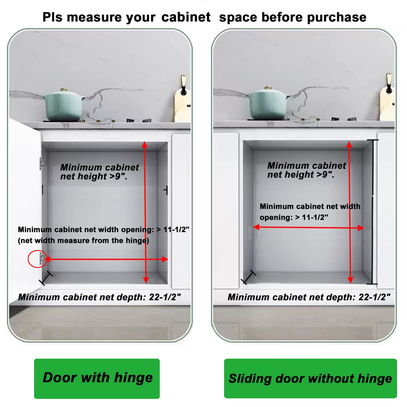 DINDON Pull Out Cabinet Organizer for Pans, Cookie Sheet, Bakeware, Cutting Board, Slide Out Kitchen Cabinet Storage Organizer Rack, 10.5''W X 21"D X 7.5"H, Wood