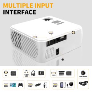 4K Projector with WiFi and Bluetooth, TOPTRO 2023 Upgraded X3 Native 1080P Projector 4K Support, 16000 Lumen, 4P/4D Keystone, 300" Display, 50% Zoom, Outdoor Projector for iOS/Android/ TV Stick/PS5