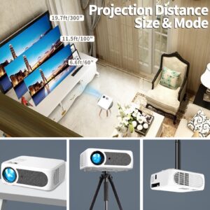 4K Projector with WiFi and Bluetooth, TOPTRO 2023 Upgraded X3 Native 1080P Projector 4K Support, 16000 Lumen, 4P/4D Keystone, 300" Display, 50% Zoom, Outdoor Projector for iOS/Android/ TV Stick/PS5