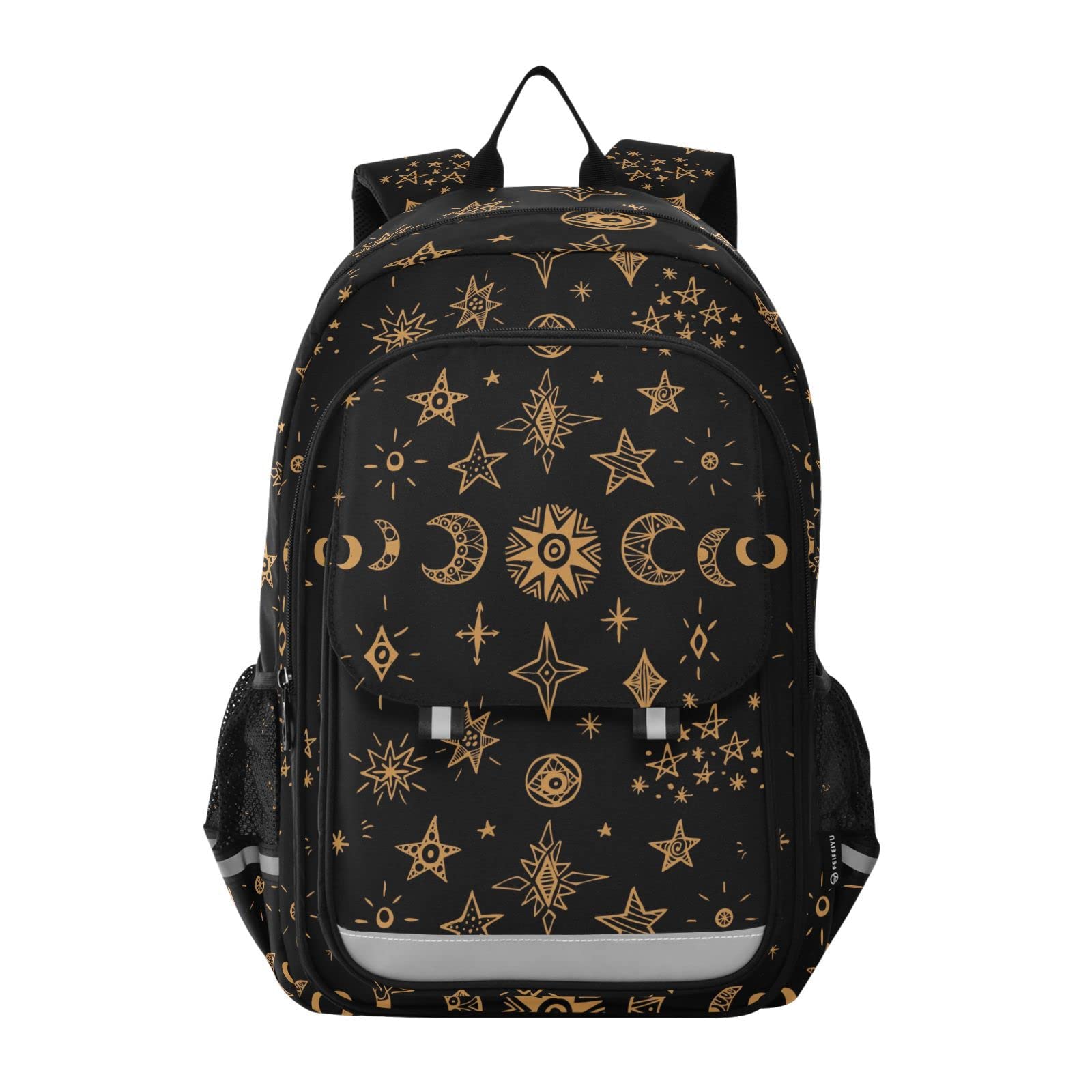 ALAZA Witchery Sun Moon Stars Laptop Backpack Purse for Women Men Travel Bag Casual Daypack with Compartment & Multiple Pockets