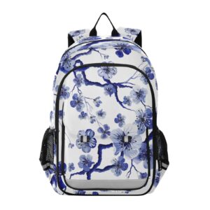 alaza cherry blossom chinese watercolor flowers laptop backpack purse for women men travel bag casual daypack with compartment & multiple pockets