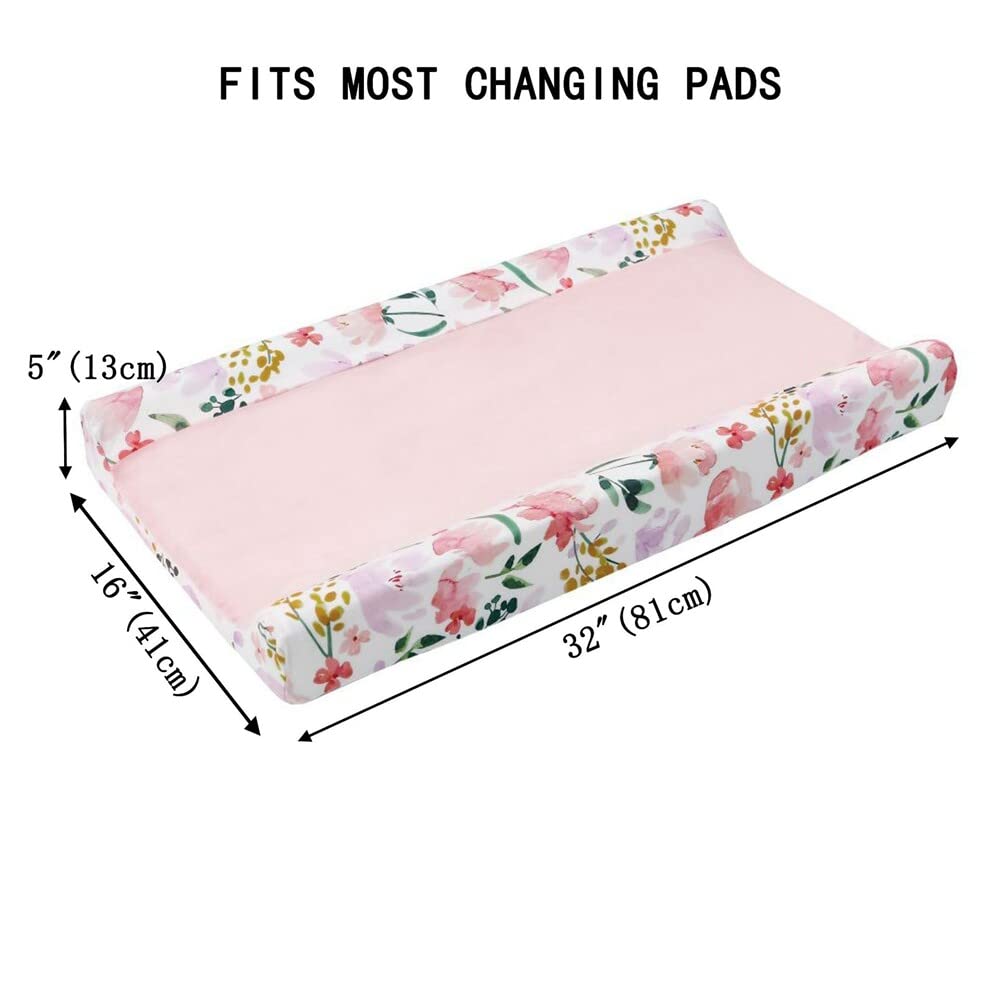 Changing Pad Cover for Baby Girls Boys, Comfort Diaper Change Table Pad Covers, Cute Changing Pad Sheets Removable Cover