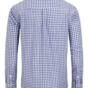 Alimens & Gentle Mens Gingham Button Down Shirt Long Sleeve Cotton Regular Fit Plaid Dress Shirts