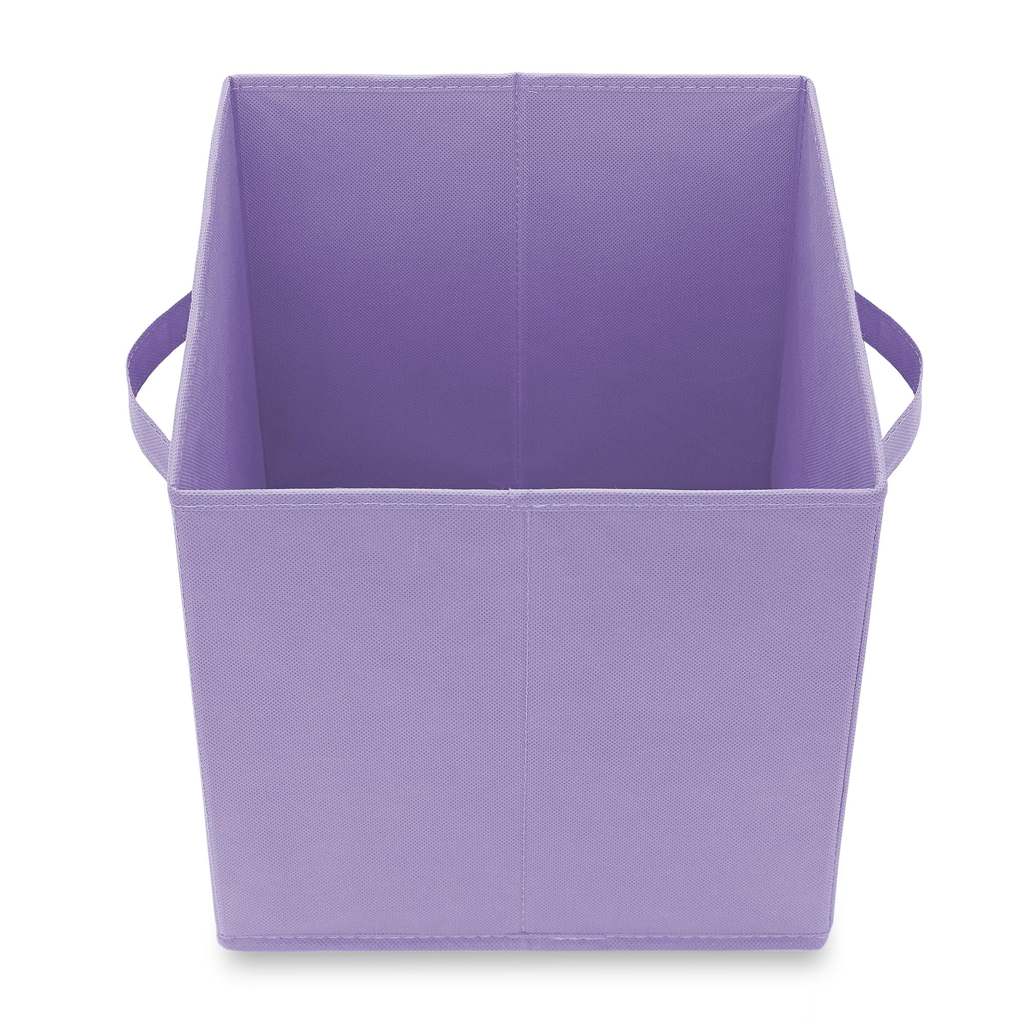 Casafield Set of 6 Collapsible Fabric Cube Storage Bins, Lavender - 11" Foldable Cloth Baskets for Shelves, Cubby Organizers & More