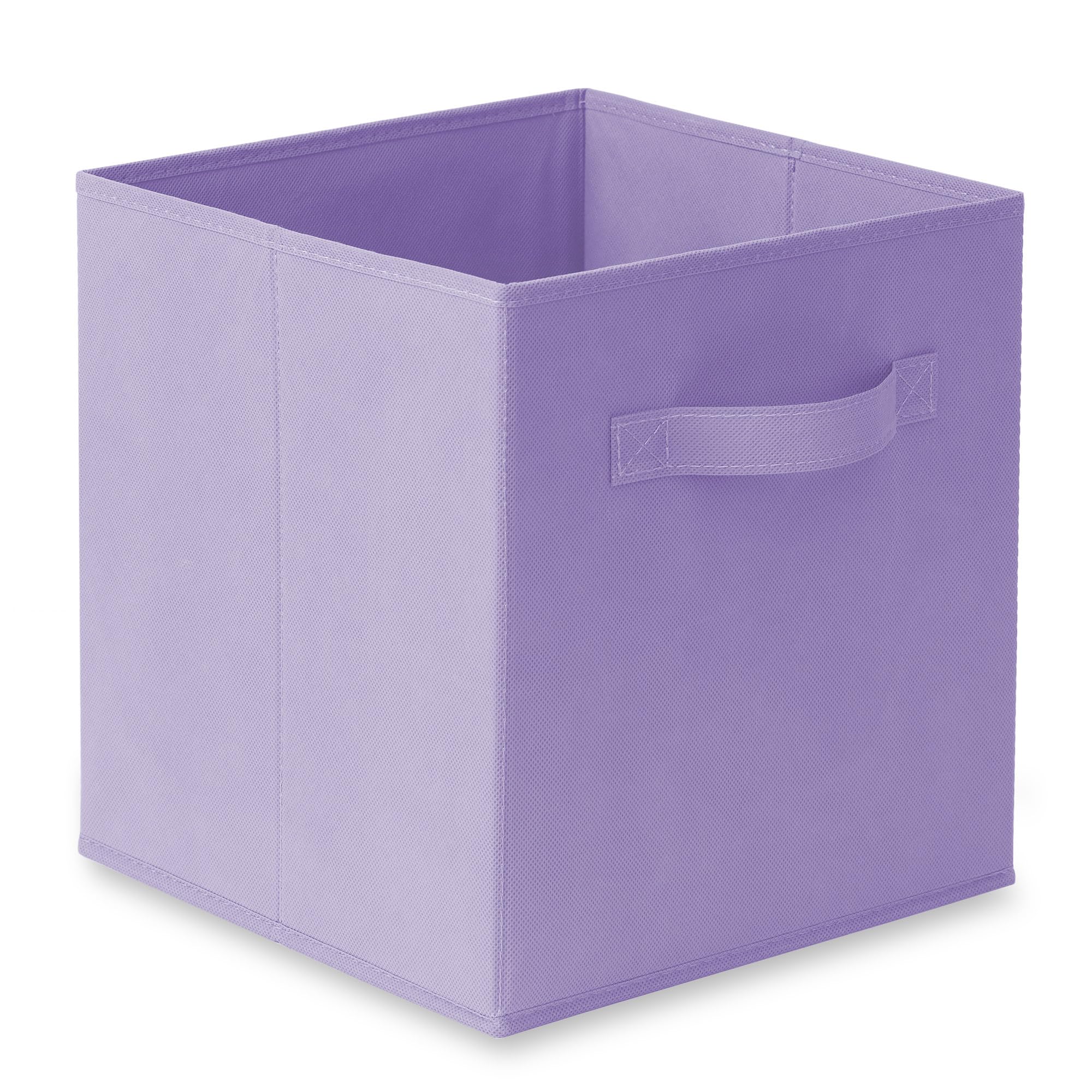 Casafield Set of 6 Collapsible Fabric Cube Storage Bins, Lavender - 11" Foldable Cloth Baskets for Shelves, Cubby Organizers & More