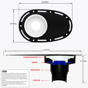 Upgrade Freestanding Tub Drain Rough-in Kit,Free Standing Tub Drain,Island Tub Drain Kit,with CUPC Certification Include Brass and ABS Pipe,Clean Tub Drain No Leaks.Have (Patent No US11168467B2).