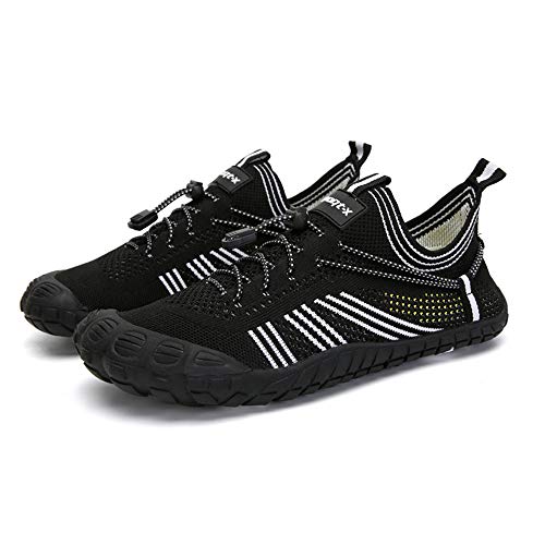 Womens and Mens Water Shoes Barefoot Quick-Dry Beach Pool Shoes Hiking Shoes for Surf Swim Water Sport Black