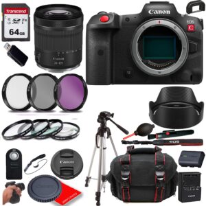 canon eos r5 c mirrorless camera rf 24-105mmf/4-7.1 is stm lens+ case + 64gb memory(26pc)