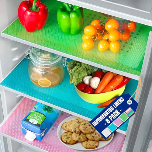 3 Pack Oven Liners and 8 Pack Refrigerator Liners Sheet Bundle - Say Goodbye to Messy Spills and Stains BPA & PFOA Free Kitchen Accessories