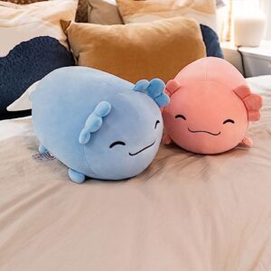 Storagex Axolotl Plush Toy, 13.8 Inches Cute Axolotl Stuffed Animal Kawaii Stuff Plushies for Kid Soft Blue Axolotl Pillow for Girl for Teens (Blue Axolotl, 13.8")