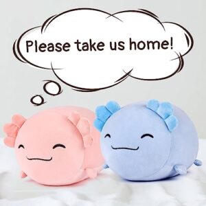 Storagex Axolotl Plush Toy, 13.8 Inches Cute Axolotl Stuffed Animal Kawaii Stuff Plushies for Kid Soft Blue Axolotl Pillow for Girl for Teens (Blue Axolotl, 13.8")