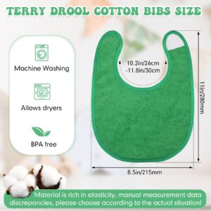 Jeyiour 36 Pcs Baby Bibs Bulk Terry Cotton Teething Bibs Baby Shower Gifts Newborn Infant Bibs Washable Absorbent Baby Drooling Bibs with Adjustable Hook and Loop Closure for Boys Girls, 12 Colors