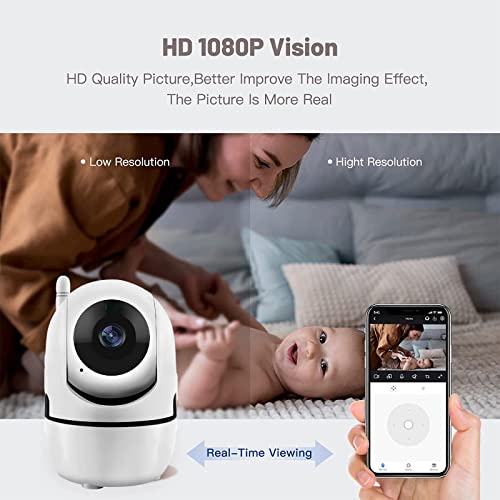 Goluodck 5G Security Camera Indoor Wireless - 360 Degree Panoramic Camera, 5G Dual Band WiFi Camera, HD 1080P Home Camera, Security Cameras Monitor for Baby/Elder/Pet