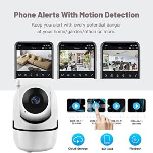 Goluodck 5G Security Camera Indoor Wireless - 360 Degree Panoramic Camera, 5G Dual Band WiFi Camera, HD 1080P Home Camera, Security Cameras Monitor for Baby/Elder/Pet