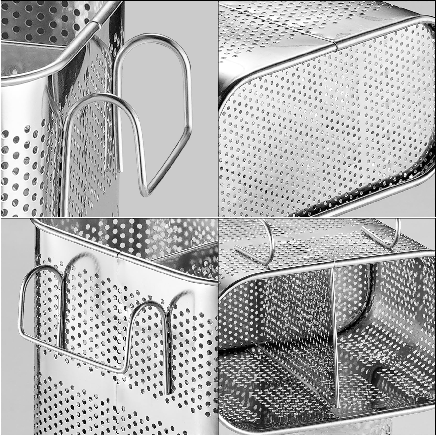 POPGRADE Kitchen Utensils Chopsticks Holder Rack Basket, Stainless Steel Drying Rack Holder Utensil Caddy Cutlery Rack, Dishwasher Kitchen Utensil Holder for Countertop