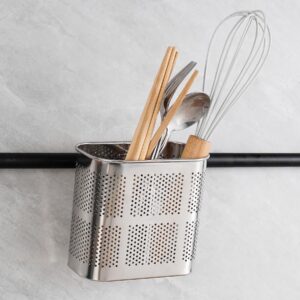 POPGRADE Kitchen Utensils Chopsticks Holder Rack Basket, Stainless Steel Drying Rack Holder Utensil Caddy Cutlery Rack, Dishwasher Kitchen Utensil Holder for Countertop