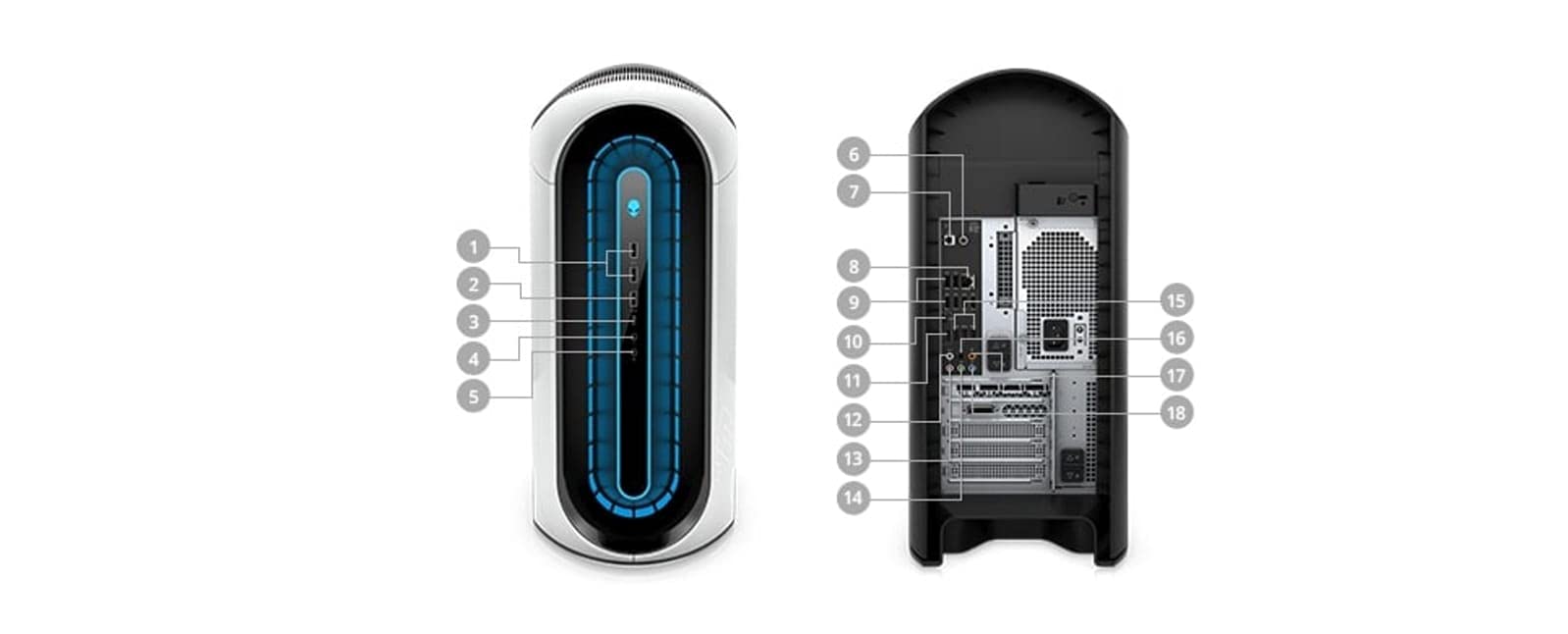 Dell Alienware Aurora R12 Gaming Desktop (2021) | Core i5-8TB HDD + 1TB SSD - 64GB RAM - RTX 3060 | 6 Cores @ 4.4 GHz - 11th Gen CPU - 6GB GDDR6 Win 10 Home (Renewed)