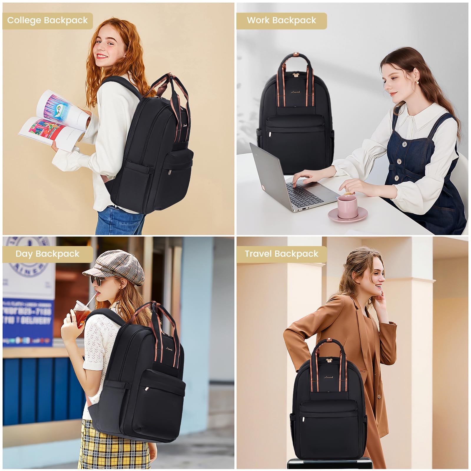 LOVEVOOK Laptop Backpack Purse for Women