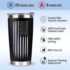 Retirement Gifts for Men, Him, Dad, Grandpa, Coworkers, Husband, Teacher - The Legend Has Retired - American Flag Tumbler 20Oz - Funny, Unique, Military, Cool, Best Retirement Gifts for Men 2024