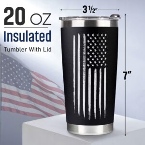 Retirement Gifts for Men, Him, Dad, Grandpa, Coworkers, Husband, Teacher - The Legend Has Retired - American Flag Tumbler 20Oz - Funny, Unique, Military, Cool, Best Retirement Gifts for Men 2024