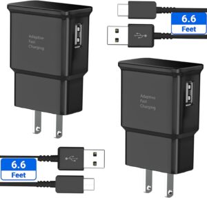 samsung charger fast charging cord 6.6ft with type c charger usb wall charger block for samsung galaxy a55/a54/a25/a24/a15/a14/s8/s9/s10/s20/s21/s22/s23/s24/ultra/plus/fe,note 20/10,z fold/flip2/3/4/5