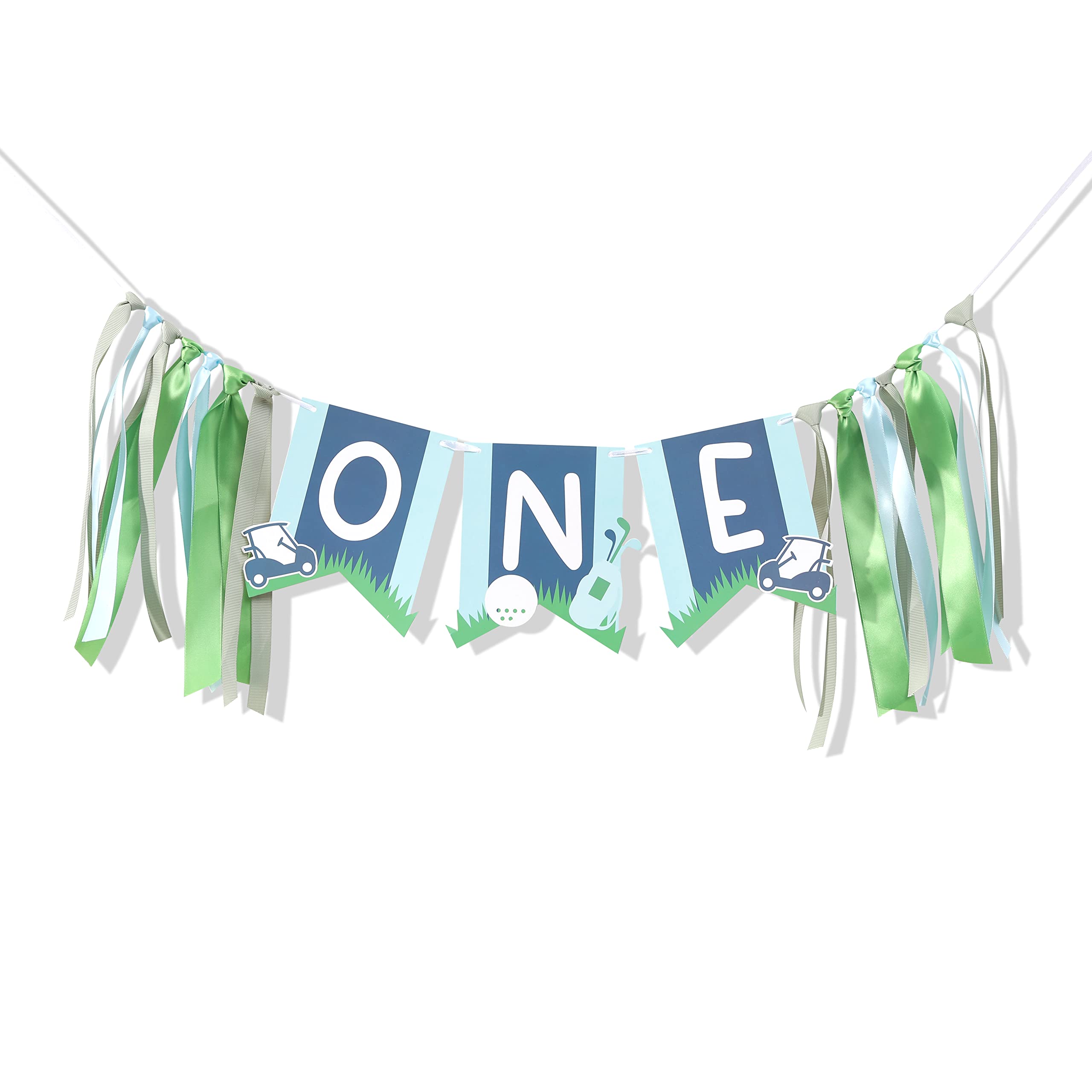 Golf One Birthday High Chair Banner - Golf 1st Birthday Decorations,Golf 1st Birthday High Chair,Hole In One First Birthday Decorations,Hole In One High Chair Banner,Golf Boy 1st Birthday Photo Props