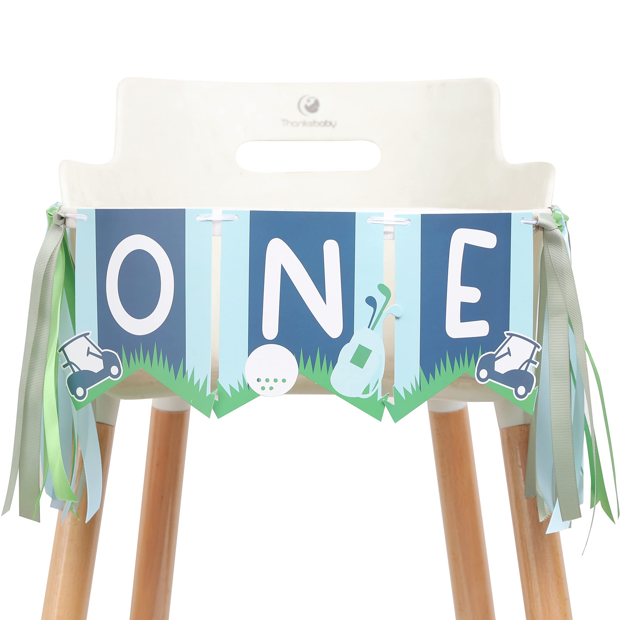 Golf One Birthday High Chair Banner - Golf 1st Birthday Decorations,Golf 1st Birthday High Chair,Hole In One First Birthday Decorations,Hole In One High Chair Banner,Golf Boy 1st Birthday Photo Props