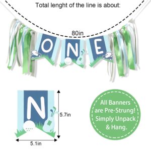 Golf One Birthday High Chair Banner - Golf 1st Birthday Decorations,Golf 1st Birthday High Chair,Hole In One First Birthday Decorations,Hole In One High Chair Banner,Golf Boy 1st Birthday Photo Props