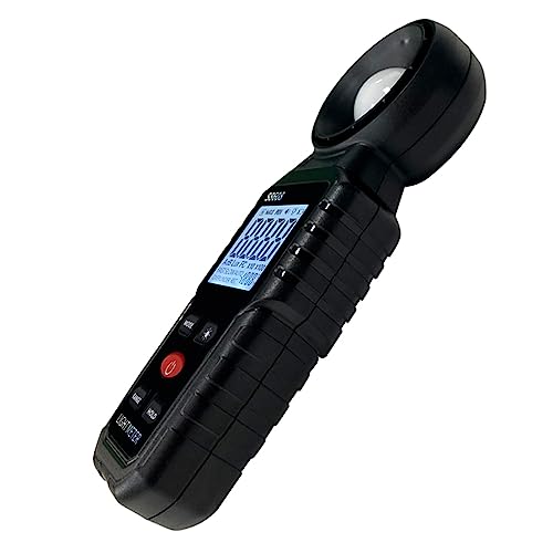 Digital Illuminance Light Meter Tester 200,000Lux Meter (18,500FC) Luxmeter Lighting Intensity Brightness Measurement Tool for Indoor Outdoor Grow Plants Film Photography lumens LED Photometer