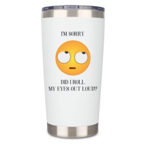 jenvio office gifts for coworkers | 20 ounce stainless steel tumbler with 2 lids | funny birthday gifts for her | boss friends anniversary mom valentine's day gift