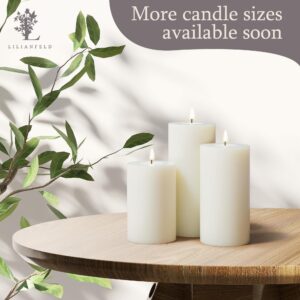 Artificial Pillar Candles with Real Tea-Light Fire for Home Decoration & Table Centerpiece, Tealight Candle Holder