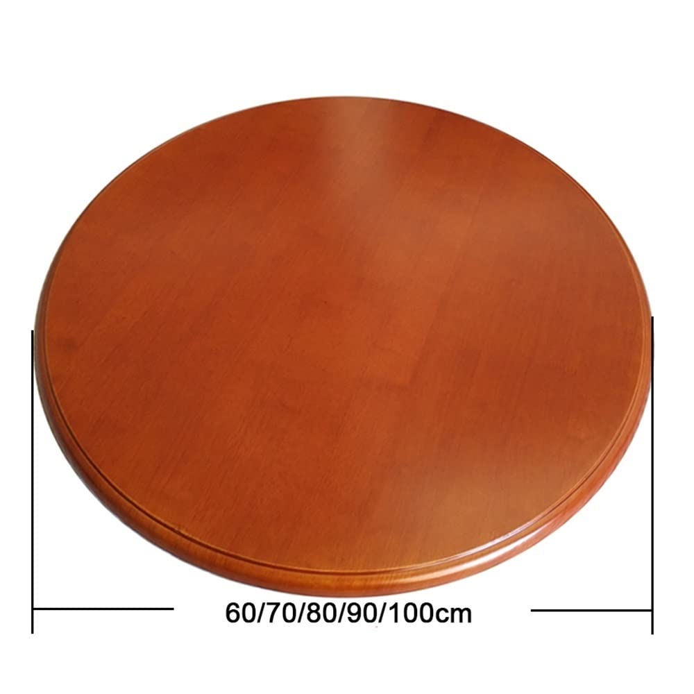 ZJIEX 27" 32" 36" Wooden Lazy Susan Turntable Dining Table Rotating Serving Tray Round Tabletop Serving Plate, Silent/Smooth, Rotate By Hand (Color : Black, Size : 60cm/24")