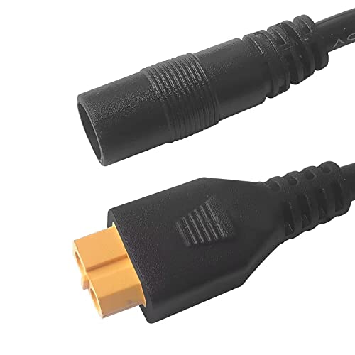 AYECEHI XT60 to DC 8mm Connector Adapter,XT60 Female to DC 7.9mm x 0.9mm Female 14AWG Cable,DC 8mm Female/DC7909 to XT60 Female Connectors Cable Compatible Portable Power Solar Generator 0.6M/2Ft