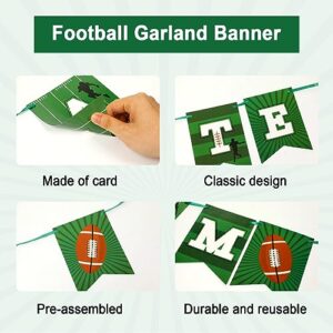 Football Decorations Football Porch Sign Banner Welcome Hanging Door Banner for Sport Theme Party Football Game Time Festival Party Supplies