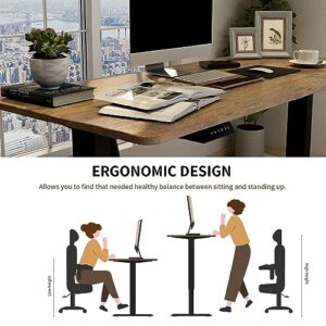 FurniStory Electric Standing Desk with Whole Board, 40 x 24 Inches Height Adjustable Sit Stand Up Desk, Home Office Desk with 3 Memory Controller (White, 40 Inches)