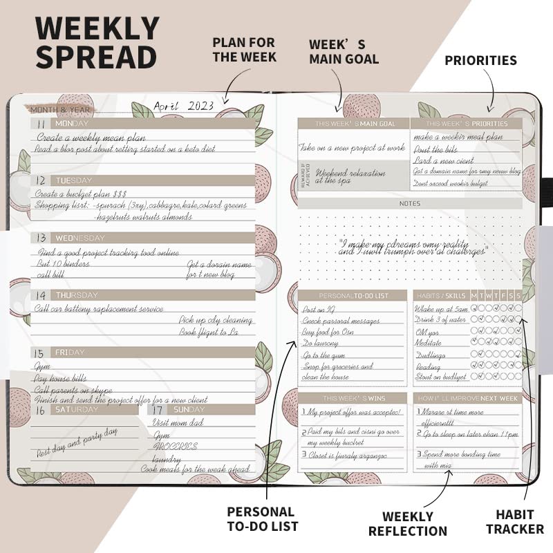 2024-2025 planner - A5 240 page undated traveling cute weekly monthly and organizers planners with sticker