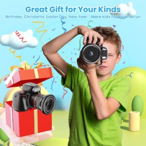 Digital Camera, GREENKINDER 4K Digital Camera for Kids Video 32GB SD Card 10X 48M Digital Zoom, Compact Point and Shoot Camera, Portable Small Camera for Teens Students Boys Girls Seniors