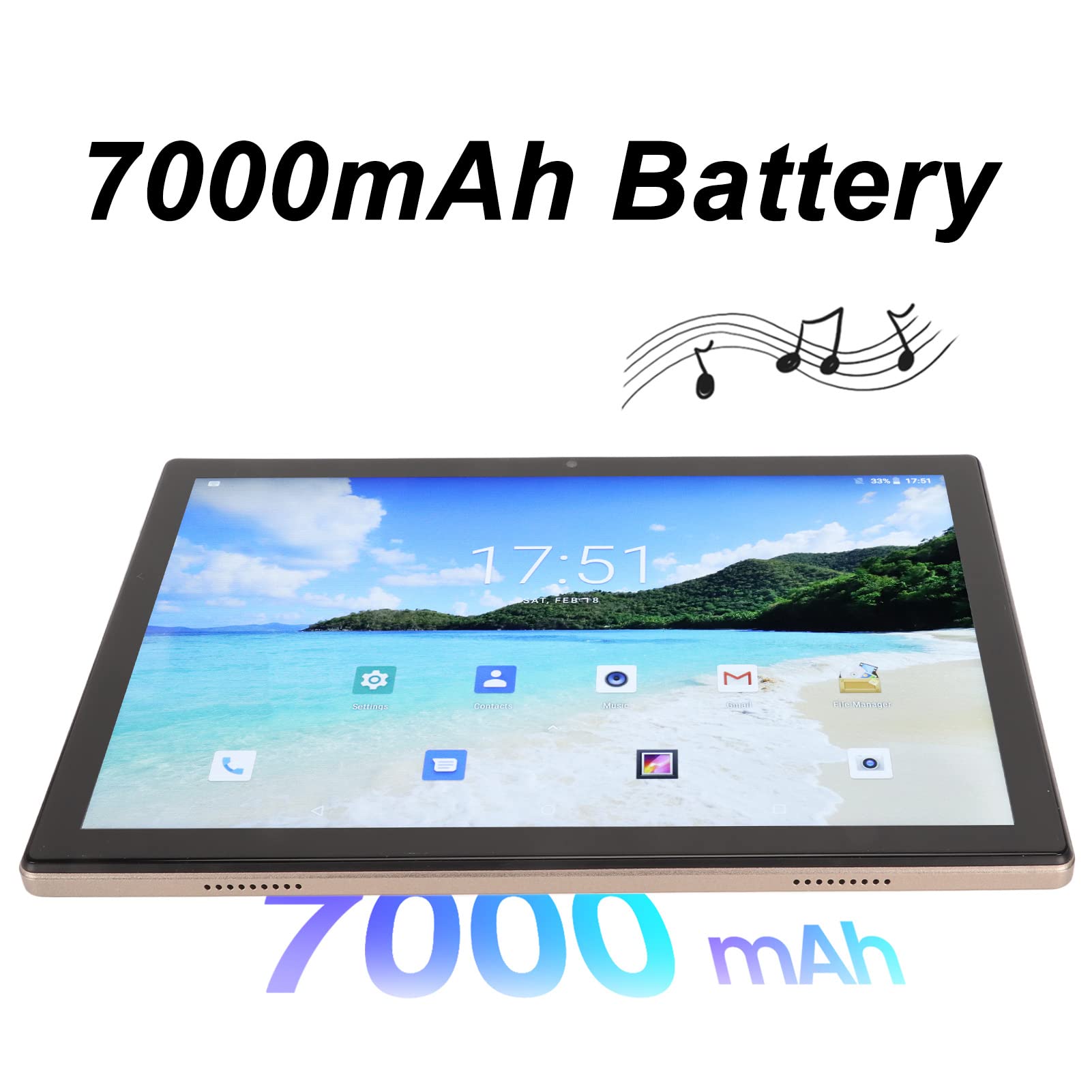 FOSA 10.1 Inch Android 12 Tablet PC, 1960 x 1080 FHD Display Touch Screen, Octa Core CPU, 8GB 256GB, Support Dual Band WiFi, 7000mAh Battery, Dual Stereo Speaker