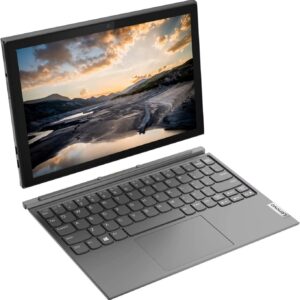 Lenovo Ideapad Duet 3i, 10.3" Touchscreen 2 in 1 Tablet with Detachable Keyboard, Stylus Pen, Intel Celeron N4020, Windows 11, 4GB RAM, 64GB eMMC+64GB Card, Type-C, Graphite Grey, PCM