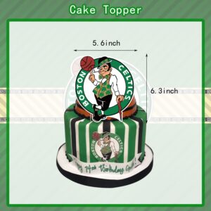 Boston Celtics Basketball Birthday Party Decorations Basketball Sports Birthday Party Favors Jayson Tatum Party Supplies includes Banner Balloons Cupcakes Cake Topper for Boys