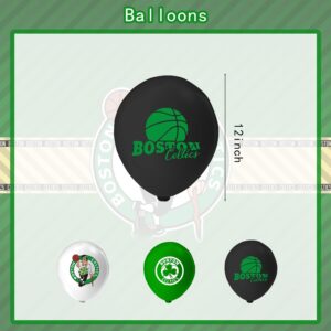 Boston Celtics Basketball Birthday Party Decorations Basketball Sports Birthday Party Favors Jayson Tatum Party Supplies includes Banner Balloons Cupcakes Cake Topper for Boys