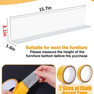 Biggun 3.2in Heighten Under Couch Toy Blocker - 126in Total Length Strong Adhesion Couch Bumpers with Cloth-Based Tape to Prevent Pets Toys from Getting Under Sofa Bed Furniture Gap, 8 Packs