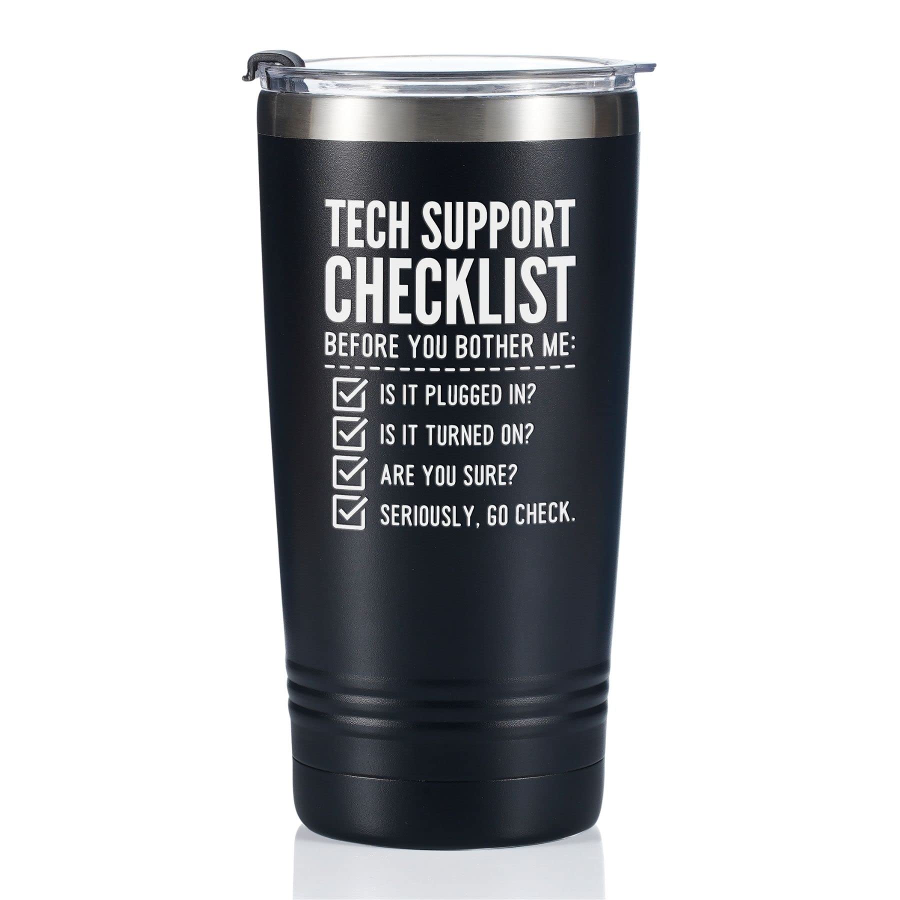 Onebttl Tech Support Gifts Funny Tumbler Coffee Mug, Gifts for Help Desk, Technician, Programmer, Tech Lover, Stainless Steel Insulated 590ml/20oz